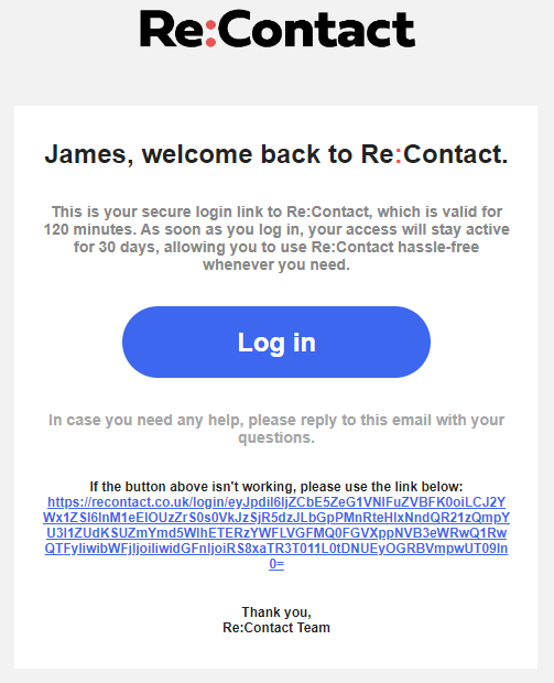 Using Re:Contact